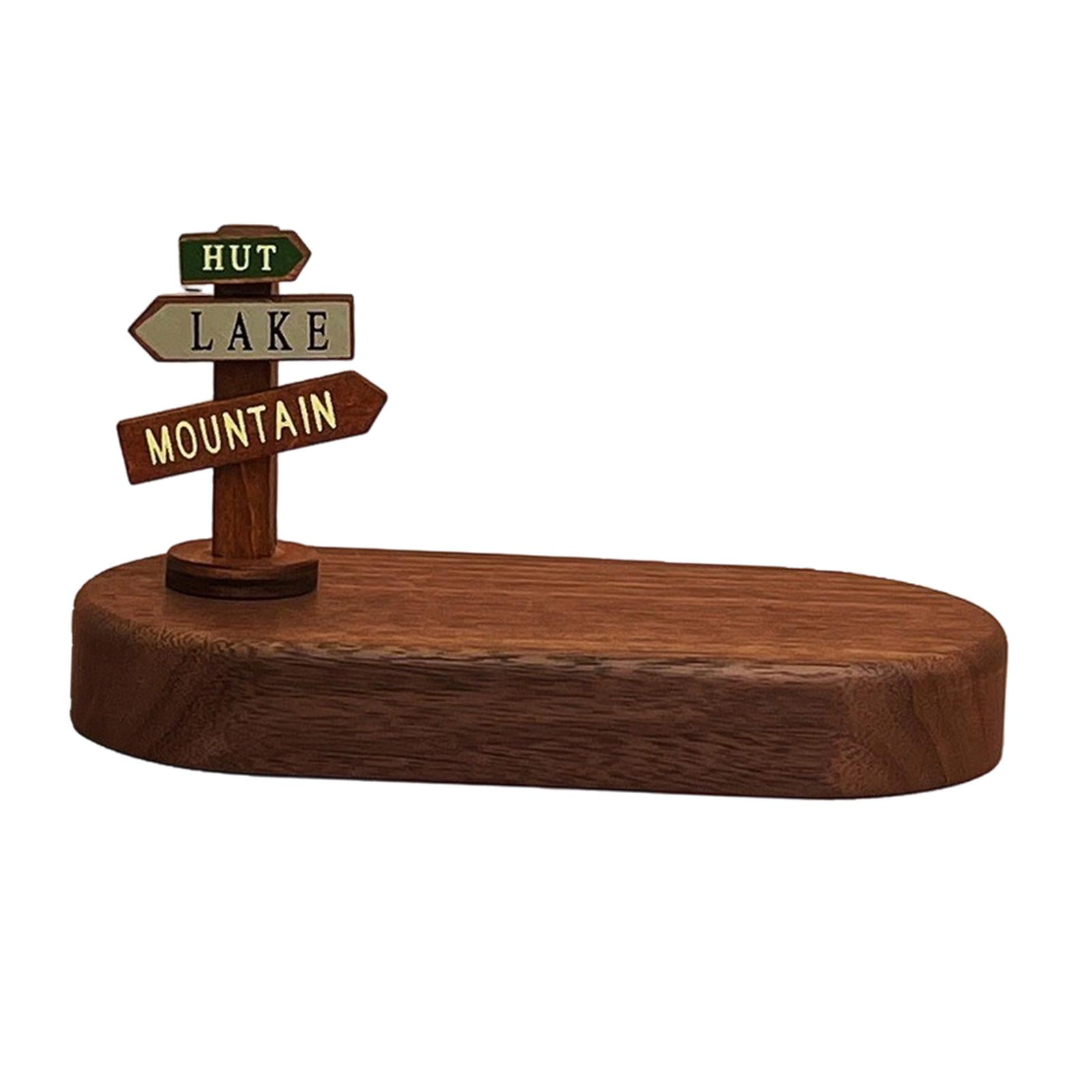 Road Sign Decoration Wood Action Figure Display Base DIY Crafts Artwork ...