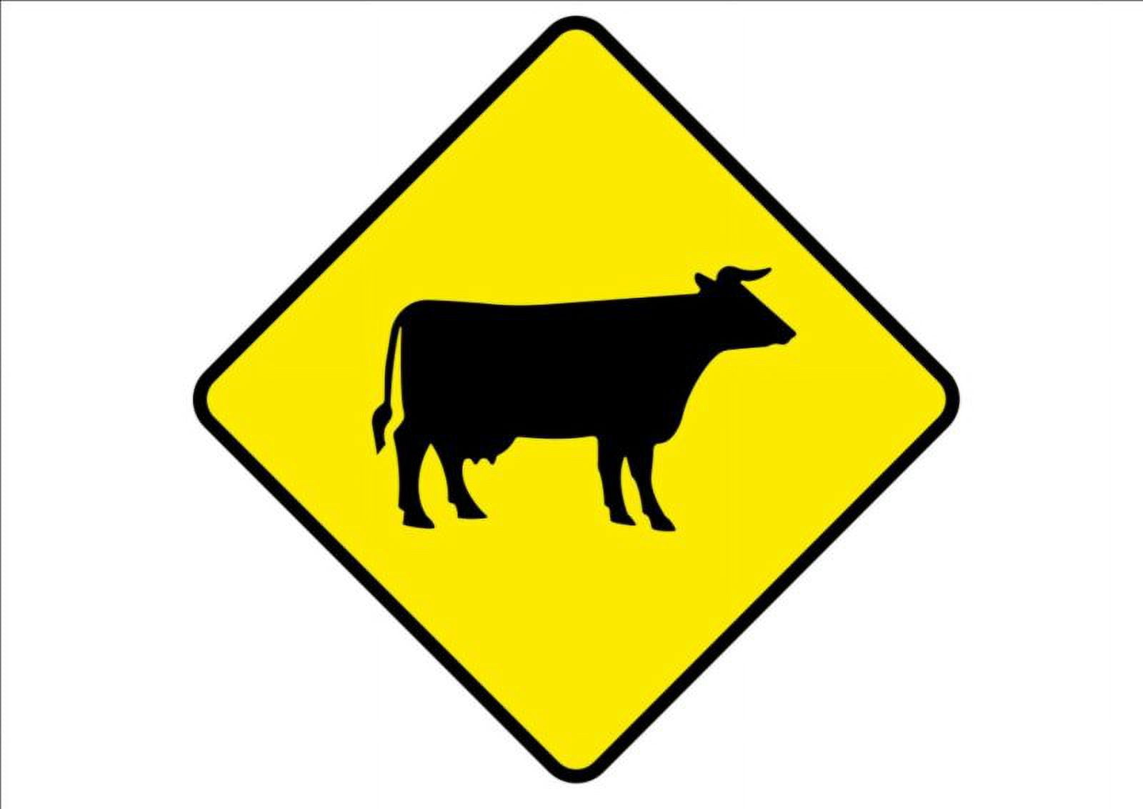 Road Sign Novelty Cow Road Sign Reproduction Novelty Road Sign Man Cave ...