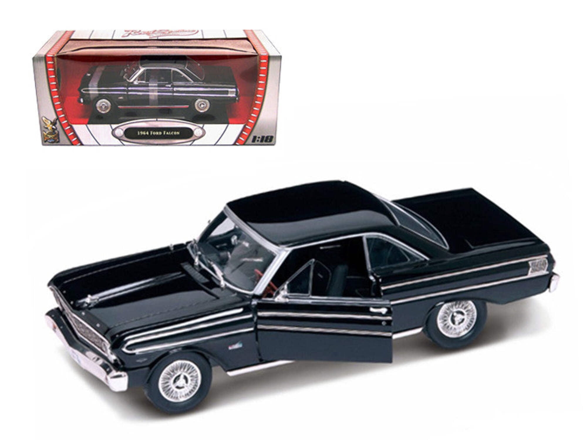 Road Signature 92708bk 1964 Ford Falcon Diecast Car Model 1-18 Black ...