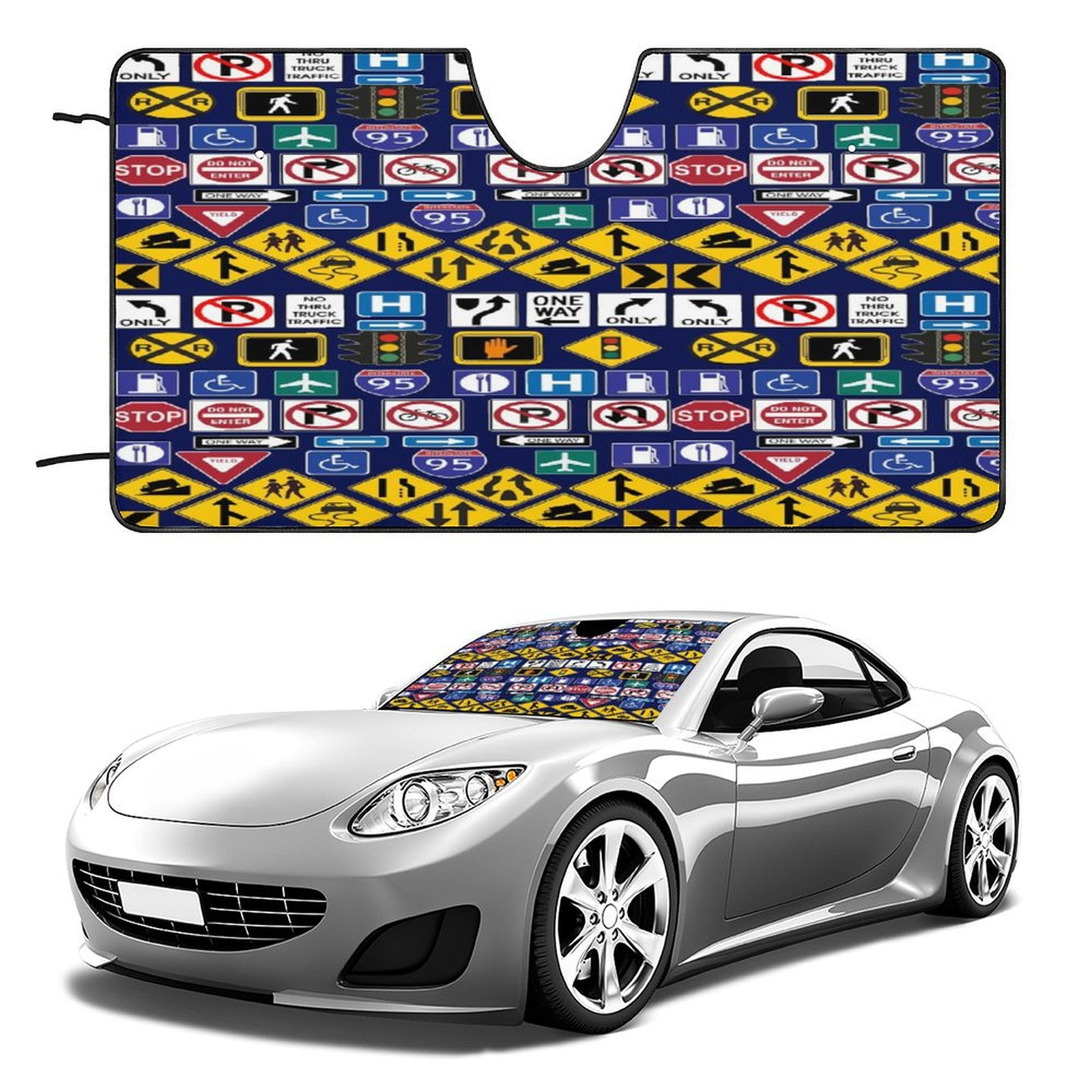 Road Signs, Regulations Signs Car Solar Protection Windshield Sunshade ...
