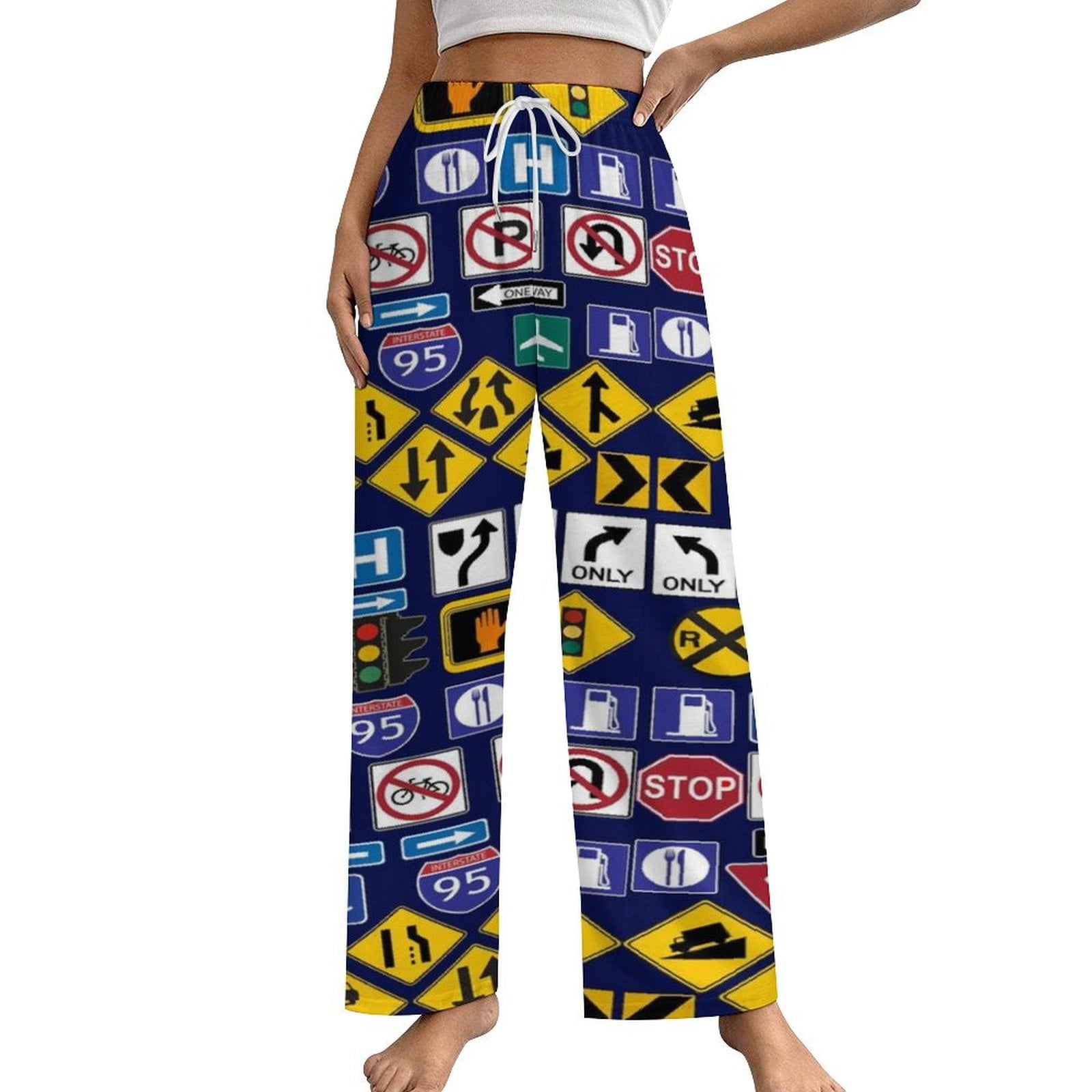 Road Signs, Regulations Signs Women's Pajamas Pajama Pants Women's ...