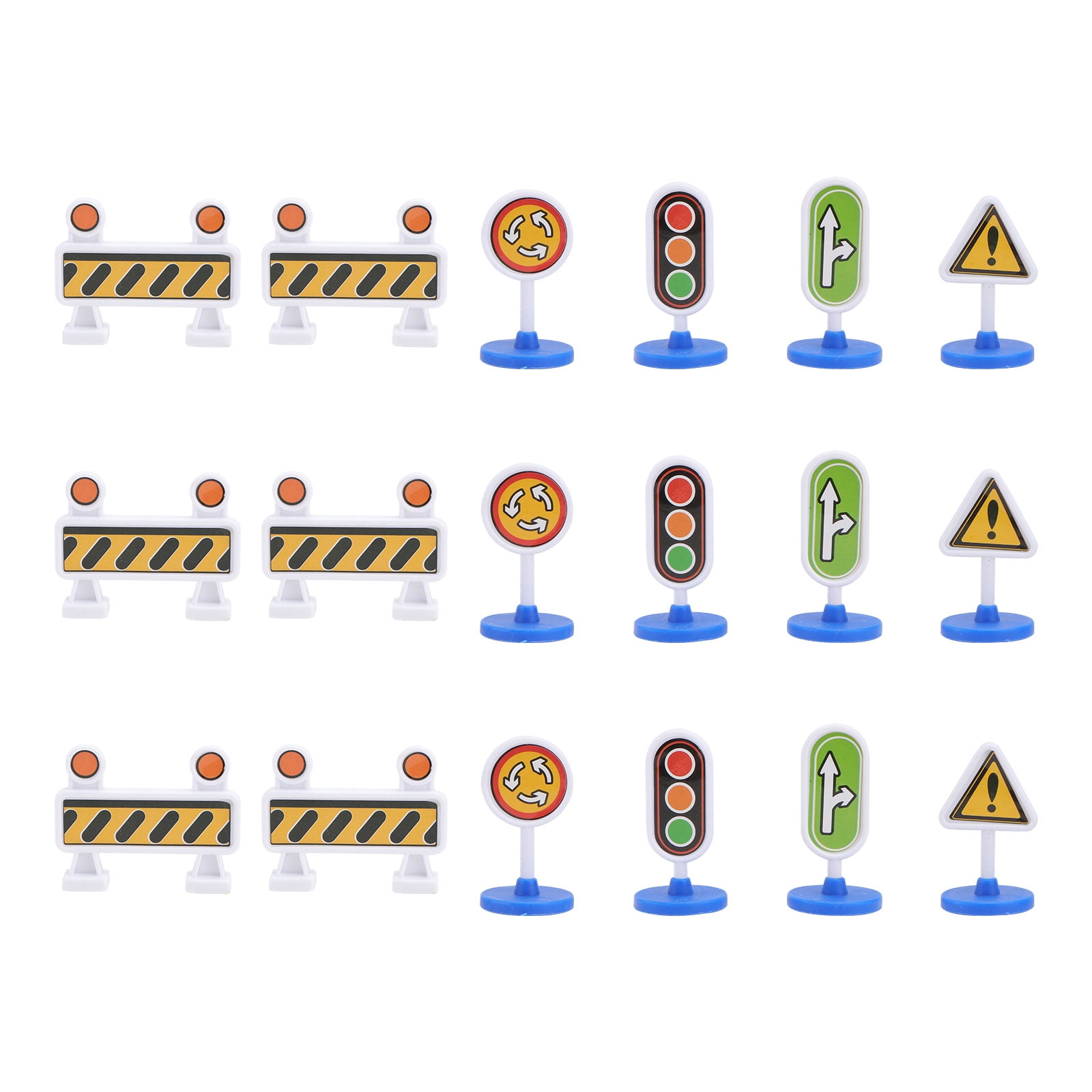 Road Signs Toy, 1 Set of 24PCS Funny Traffic Sign Toys Kids Model ...