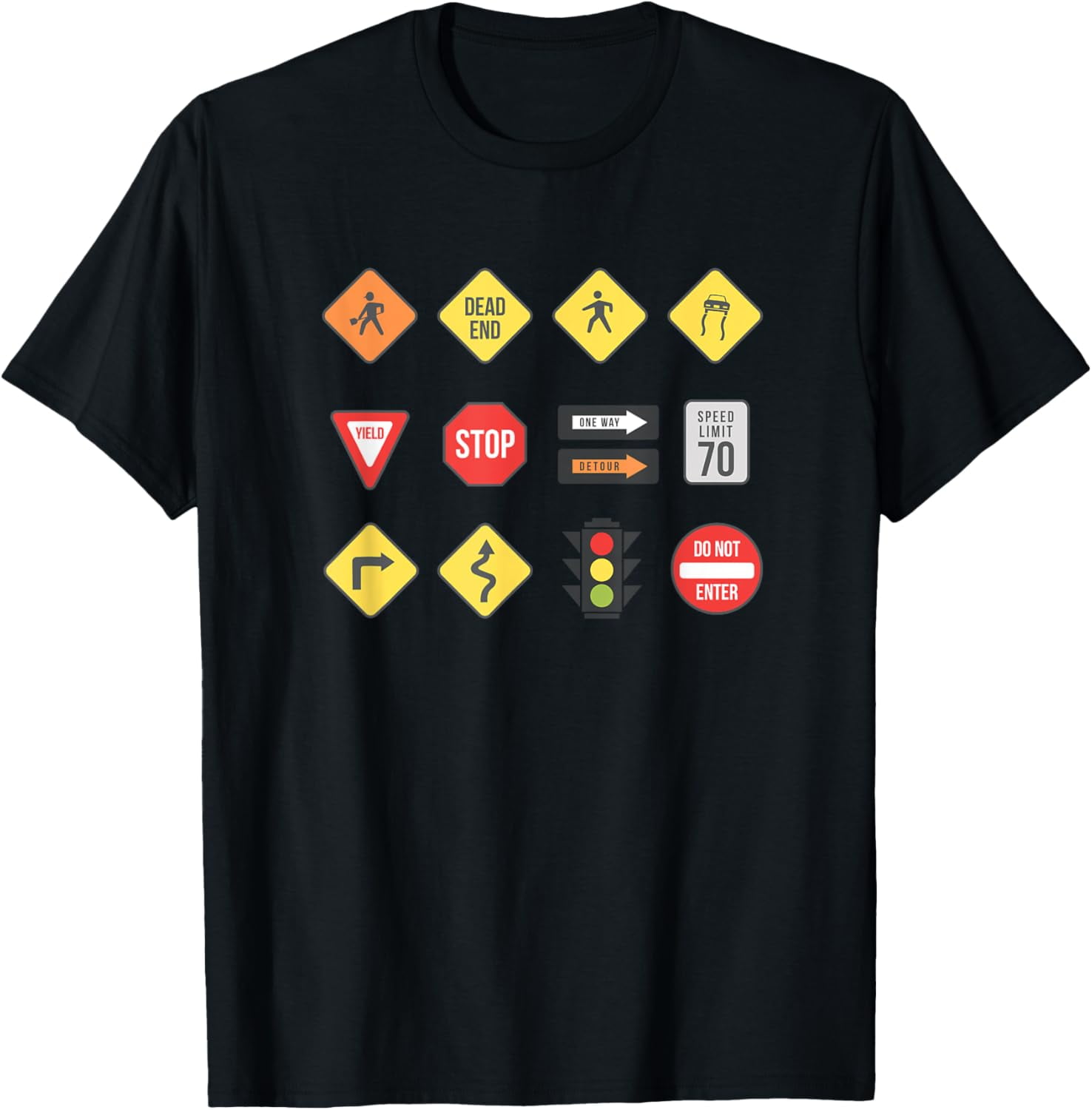 Road Signs Traffic Signs Driving School Sign Examination T-ShirtMen and ...