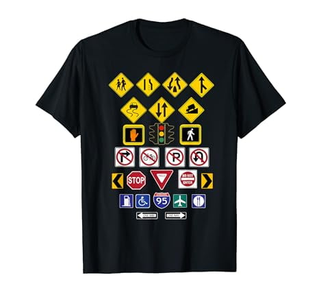 Road Signs, Warning Signs Tee - Walmart.com