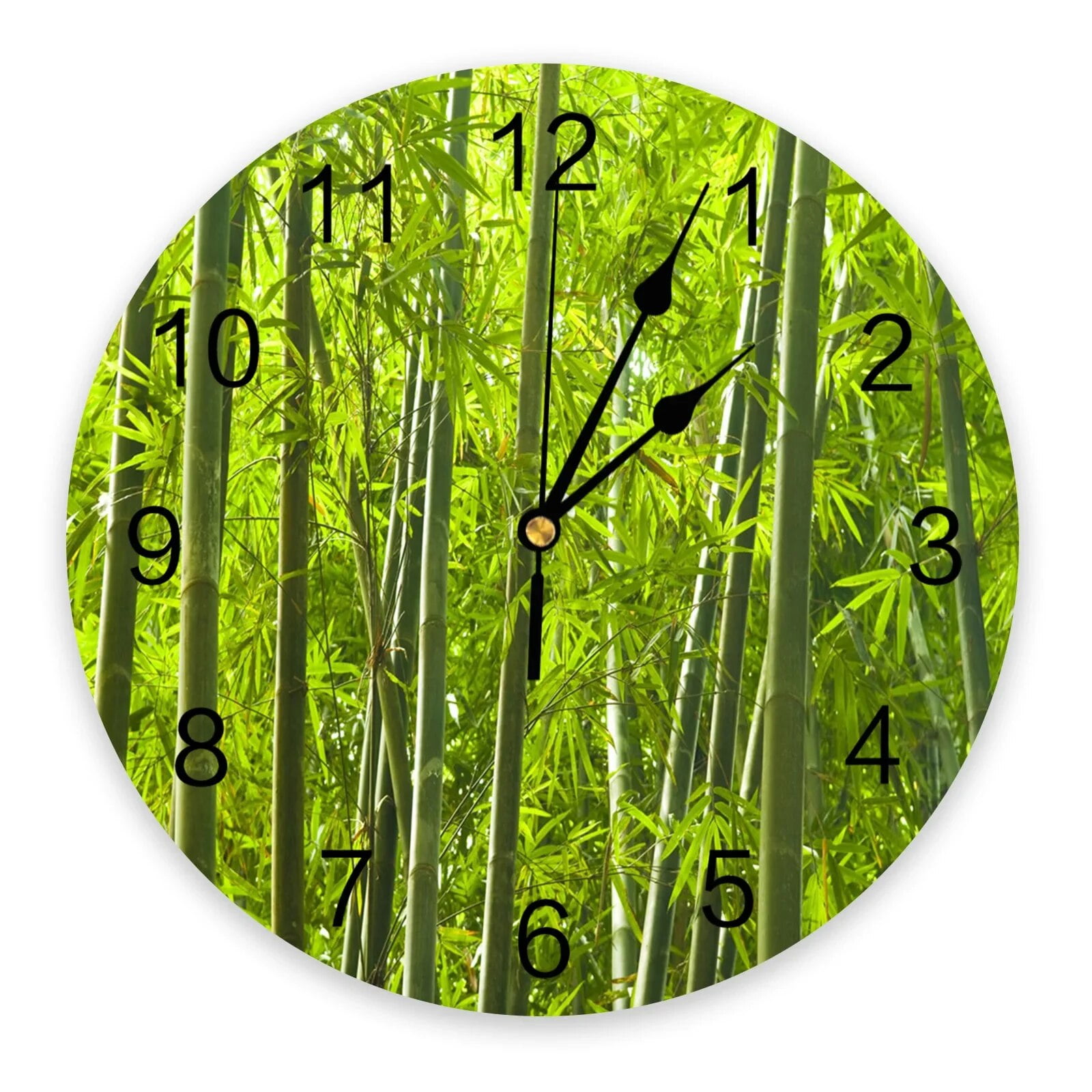 Road Stairs Stones Green Bamboo Forest Wall Clocks Silent Home Cafe ...