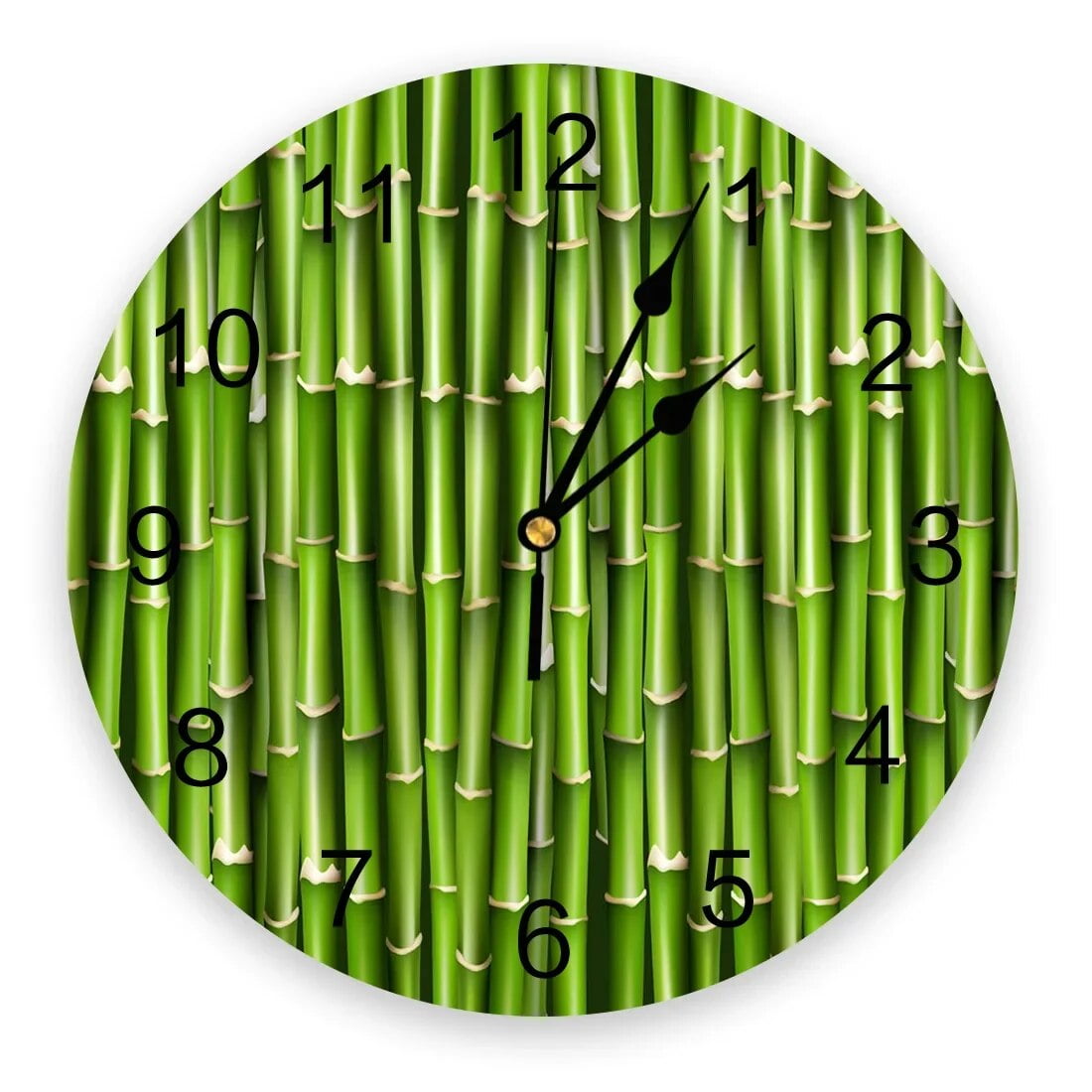 Road Stairs Stones Green Bamboo Forest Wall Clocks Silent Home Cafe ...