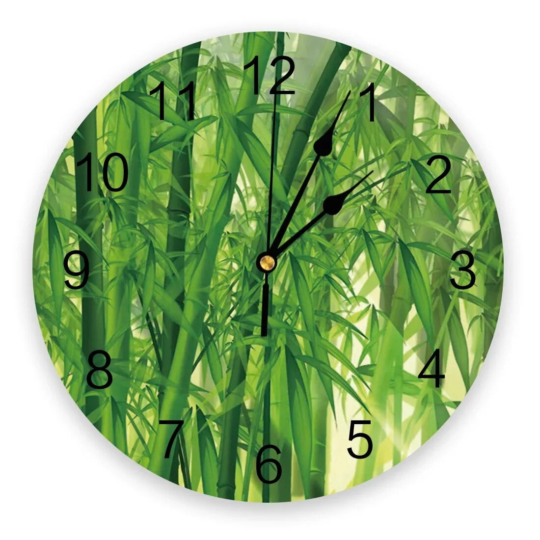 Road Stairs Stones Green Bamboo Forest Wall Clocks Silent Home Cafe ...
