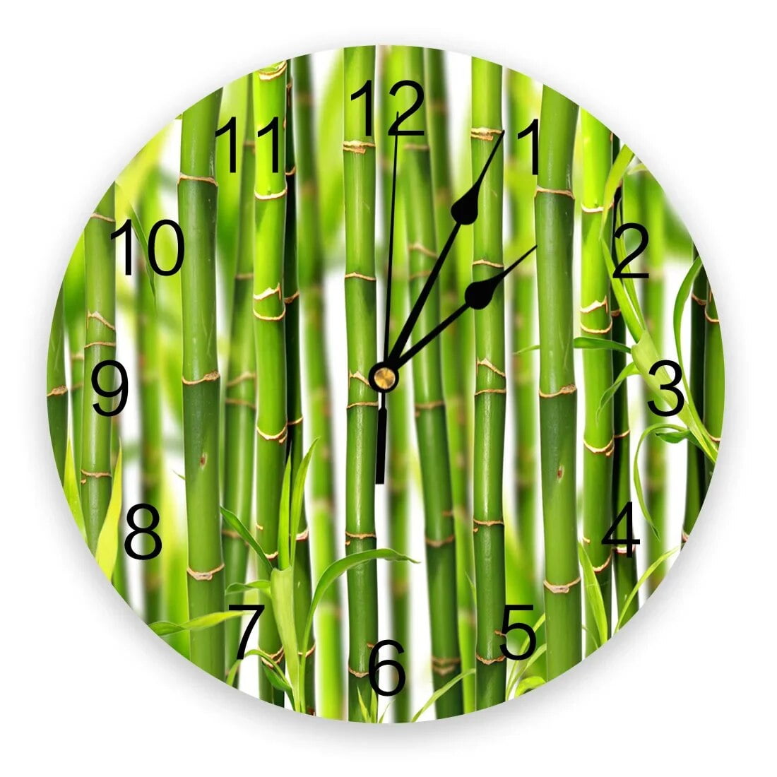 Road Stairs Stones Green Bamboo Forest Wall Clocks Silent Home Cafe ...