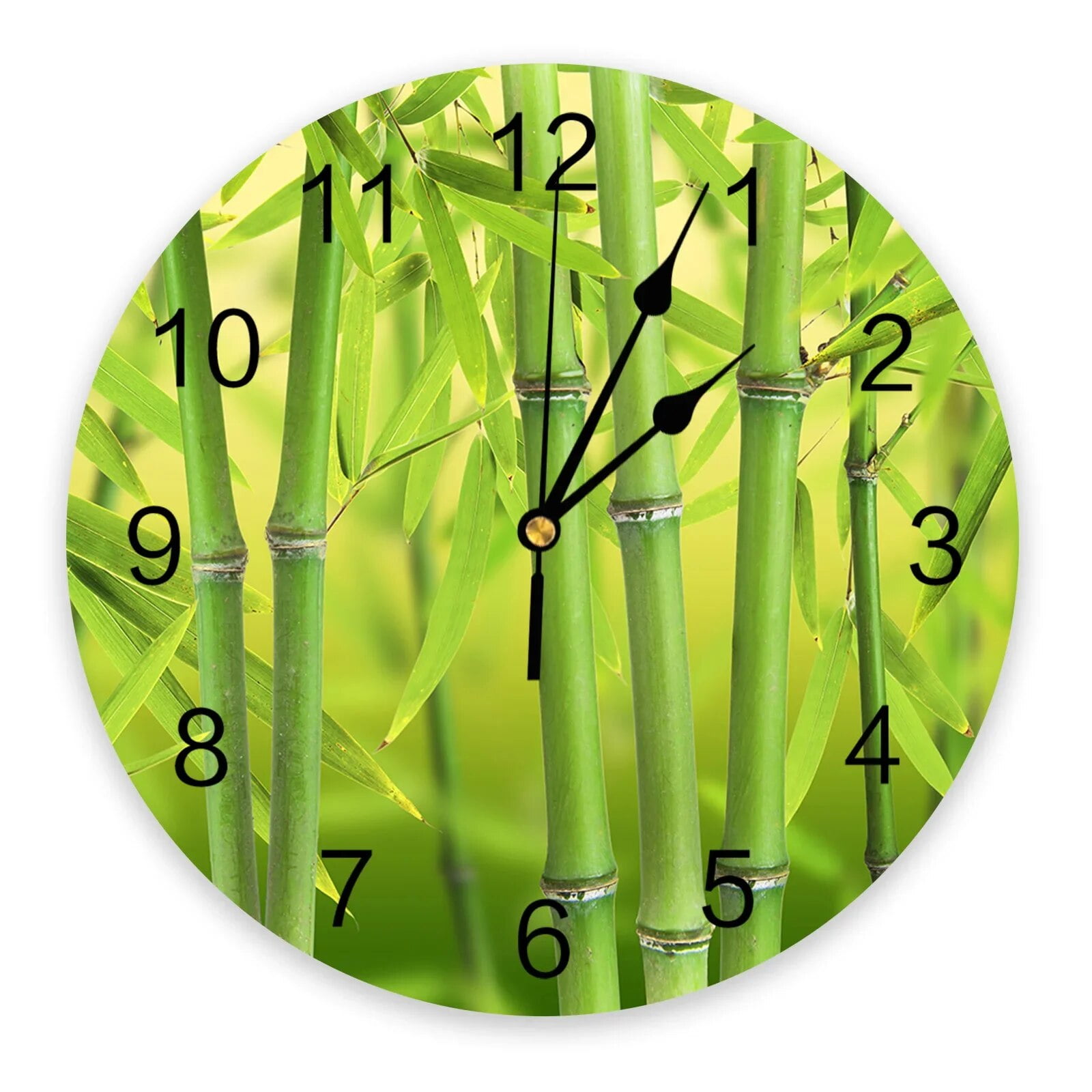 Road Stairs Stones Green Bamboo Forest Wall Clocks Silent Home Cafe ...