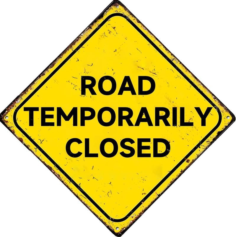 Road Temporarily Closed Outdoor Street & Home Bar Club Kitchen ...