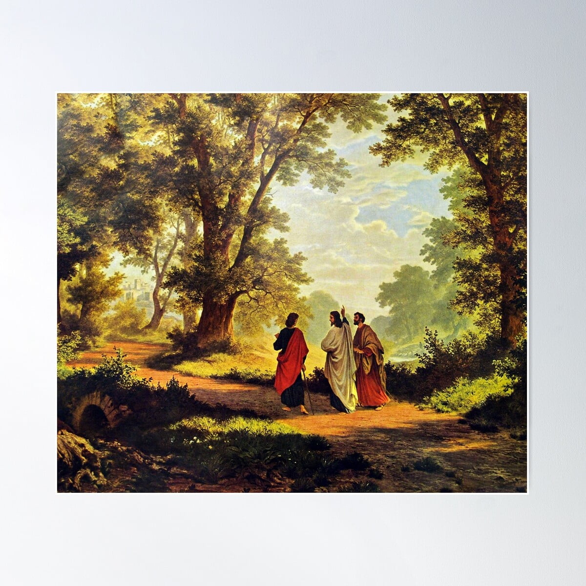 Road To Emmaus Poster Wall Art, Modern Wall Decor For Living Room ...