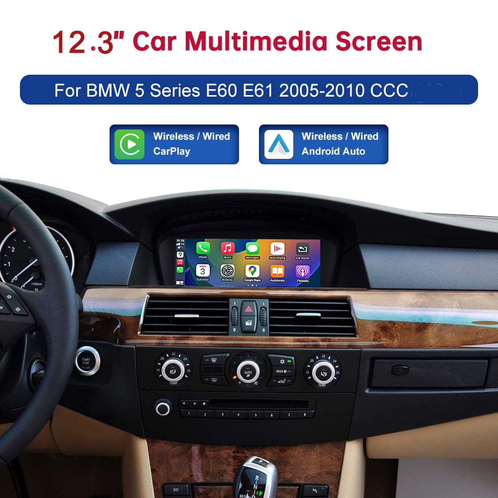 Road Top 12.3 inch Car Stereo for BMW 5 Series E60 E61 2005-2008 with ...