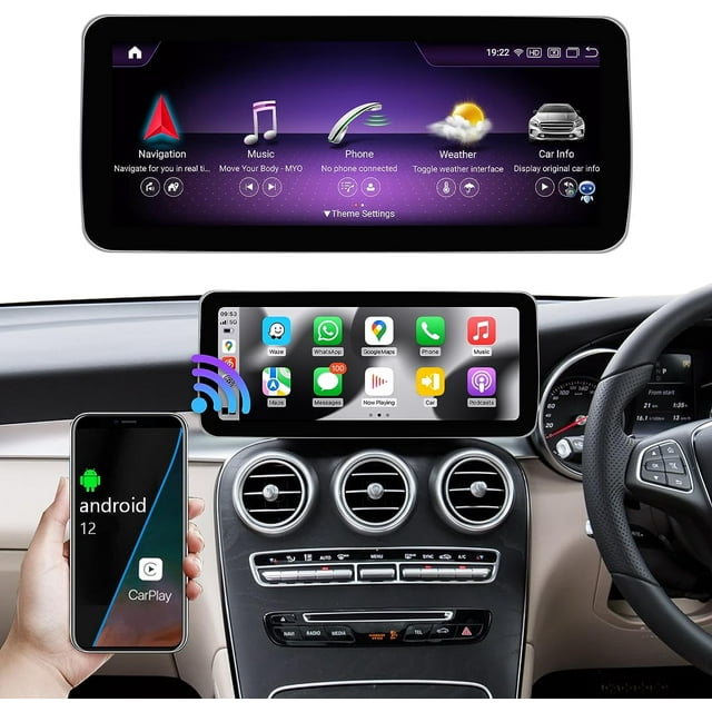 Road Top 10.25" Android 12 Car Stereo for Mercedes Benz C GLC Class ...