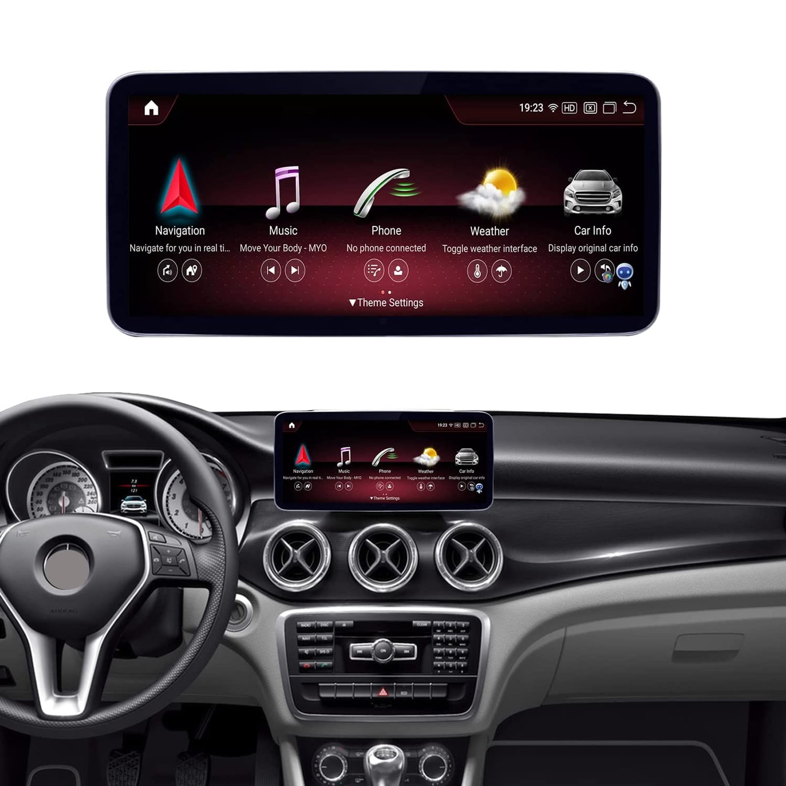 Road Top 10.25" Android 12 Car Stereo for Mercedes Benz CLA GLA Class ...
