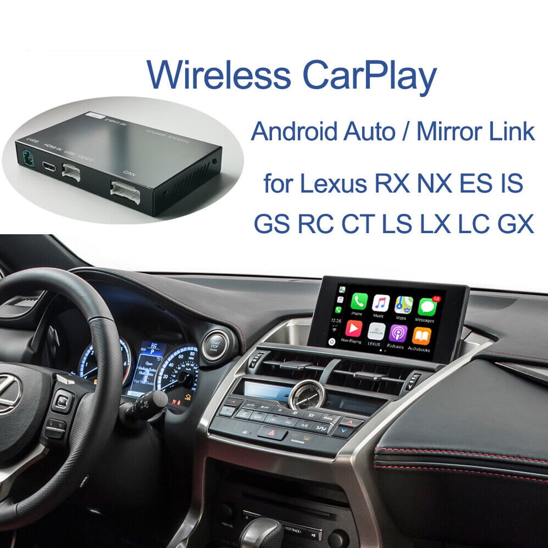 Road Top Wireless Carplay Android Auto Retrofit Kit for 2014-2019 Lexus ...