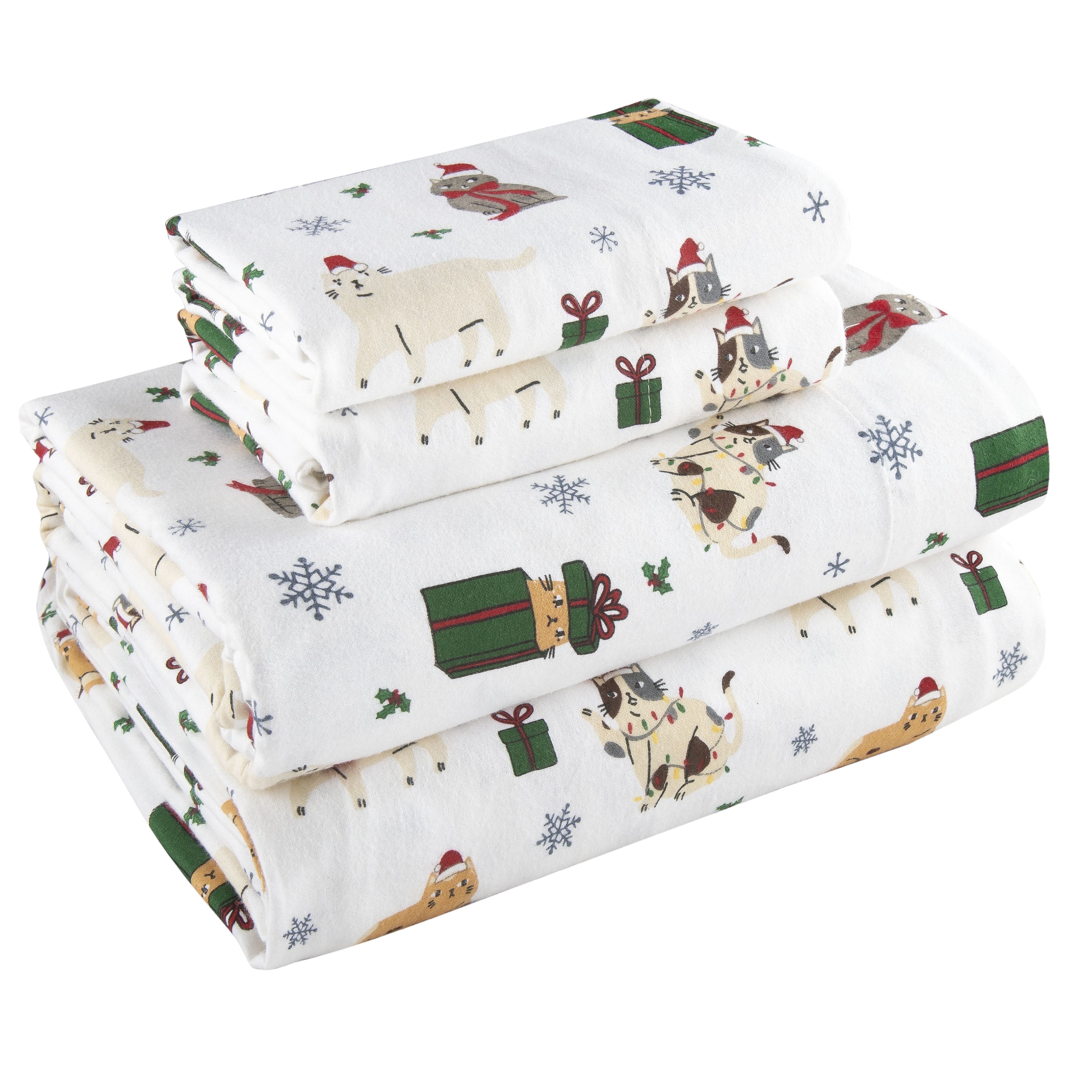 Road Trip America Flannel Holiday 3-Piece Twin Cotton Flannel Sheet Set ...