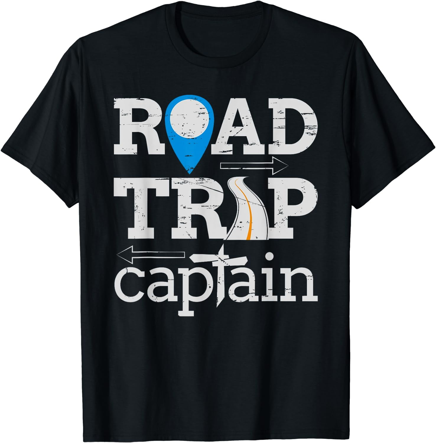 Road Trip Captain design Outdoor RV Camping Group Gift T-Shirt Black ...