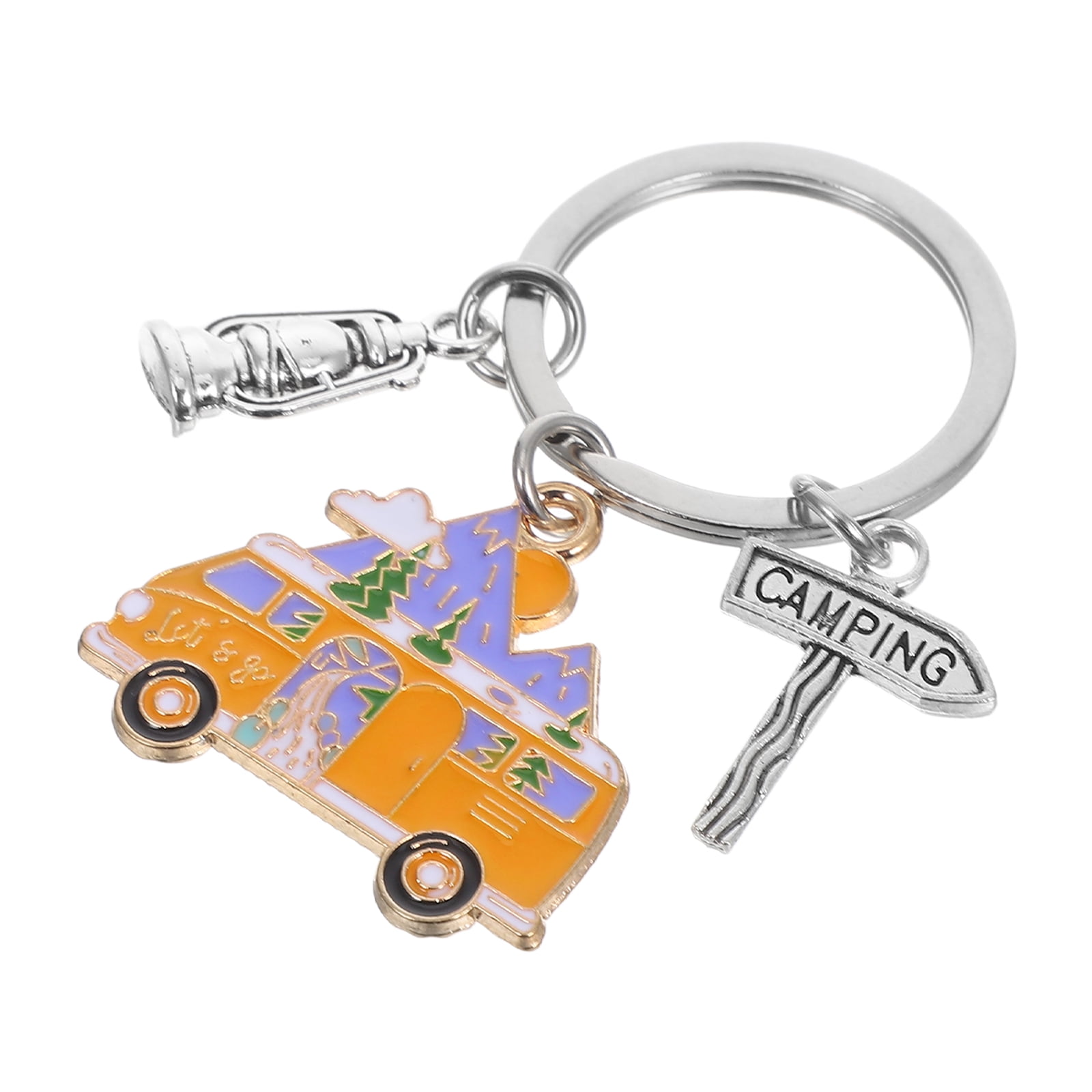 Road Trip Charm Travel Trailer Camper Camping Gear Keychain - Walmart.com