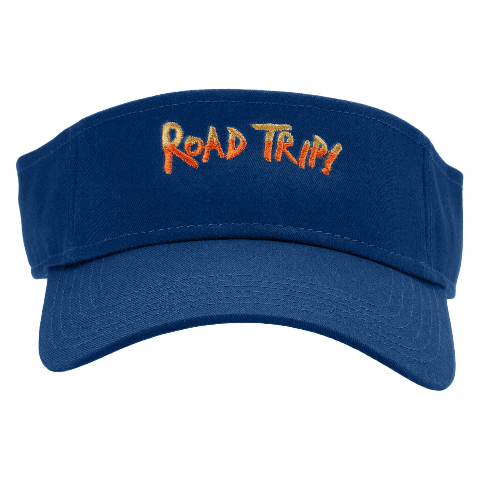 Road Trip Time Embroidered Cotton Twill Sun Visor - Royal OSFM ...
