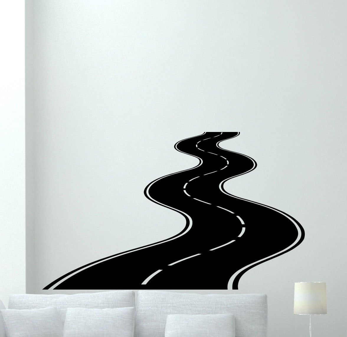Road Wall Sticker Way Highway Vinyl Sticker Track Drive Route Garage ...