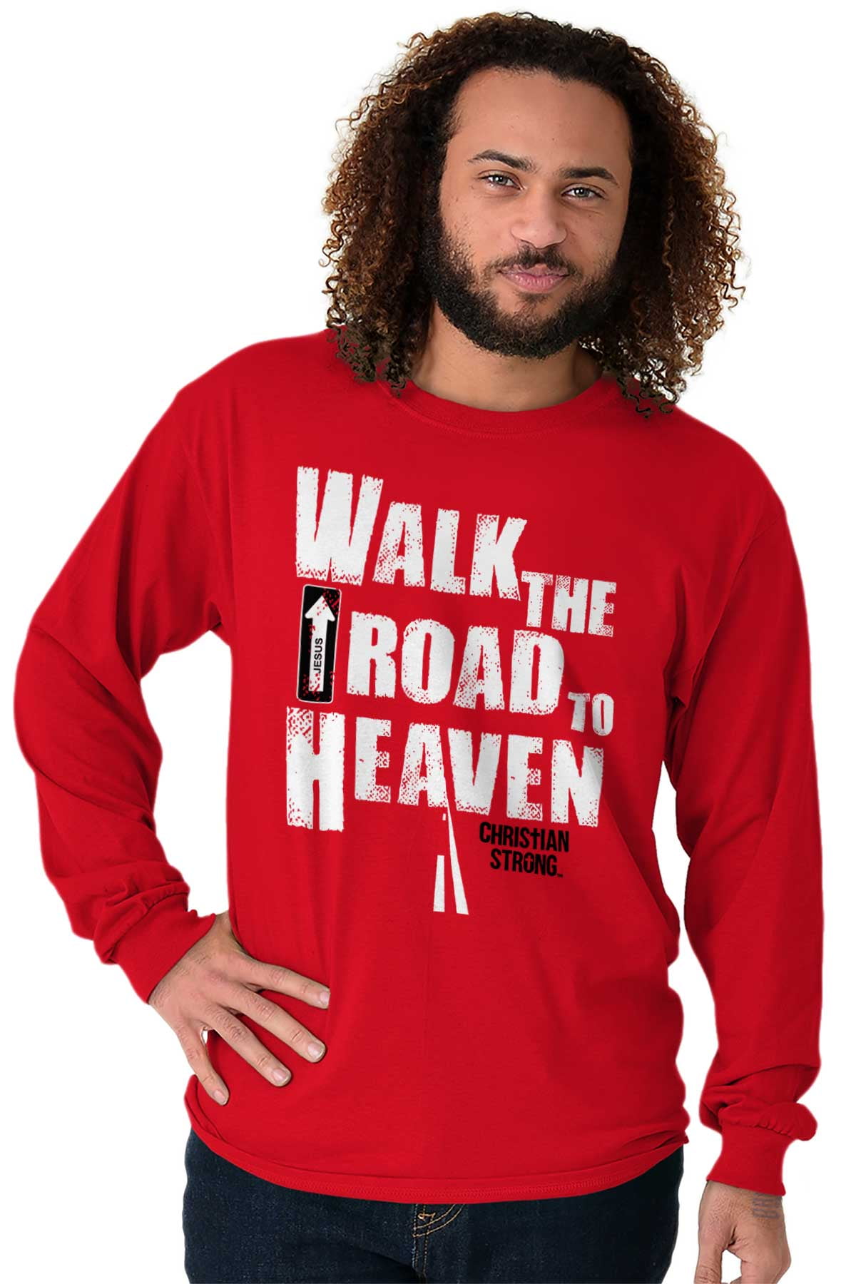 Road to Heaven Faith Religious Unisex Plus Size Long Sleeve Tee Shirt Brisco Brands 3X - Walmart.com