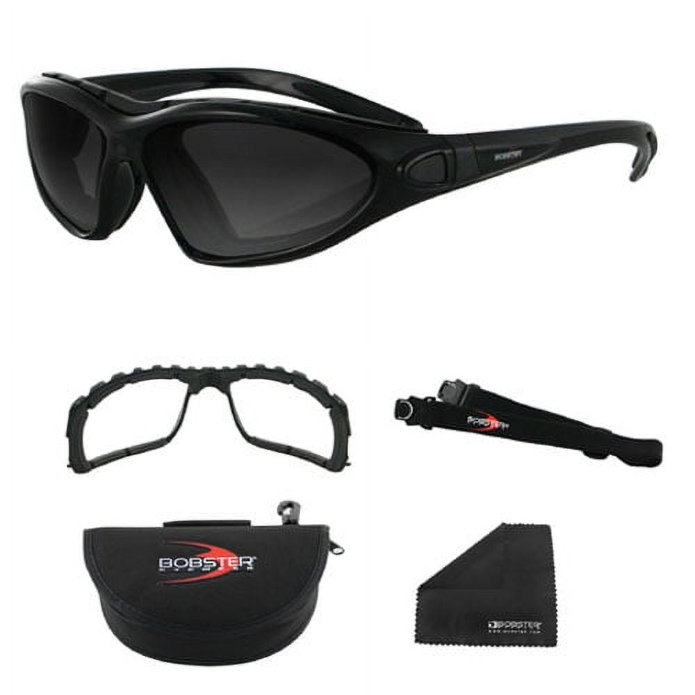RoadMaster Convertible Sunglasses, Black Frame, Photochromatic Lenses ...
