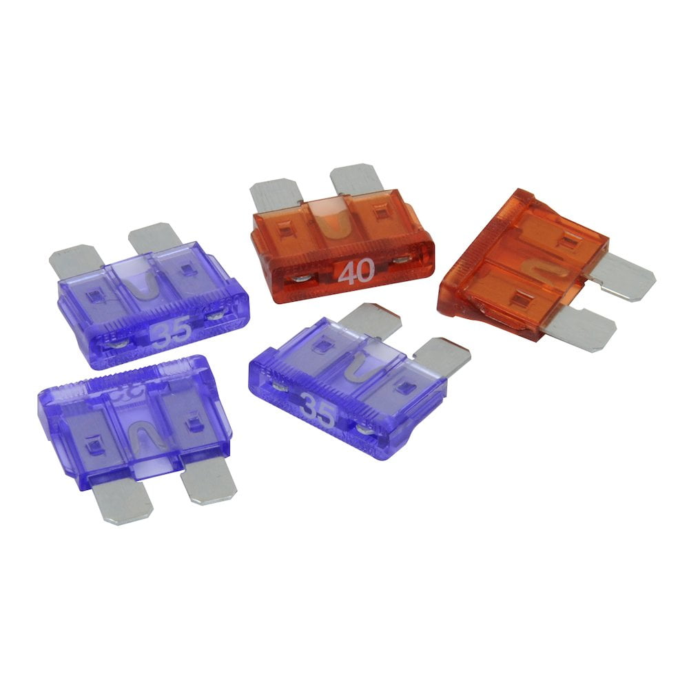 RoadPro 5-Pack 35 Amp and 40 Amp ATO Fuses Pack of 5 Automotive Time ...
