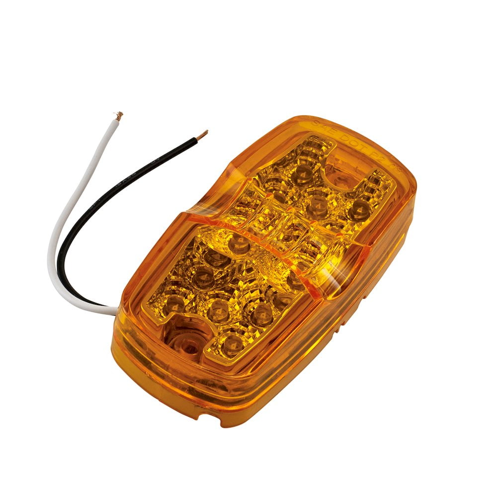 RoadPro Amber Side Marker Light 4 .in x2 .in Diamond Lens Double Bubble ...