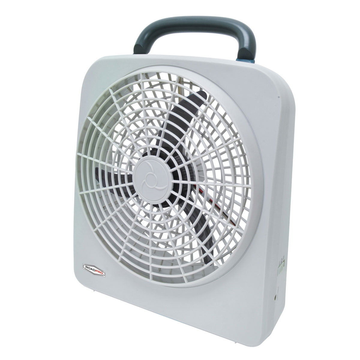 RoadPro Dual Power 12 Volt Plug In Car and RV 10 Inch 2 Speed Portable ...