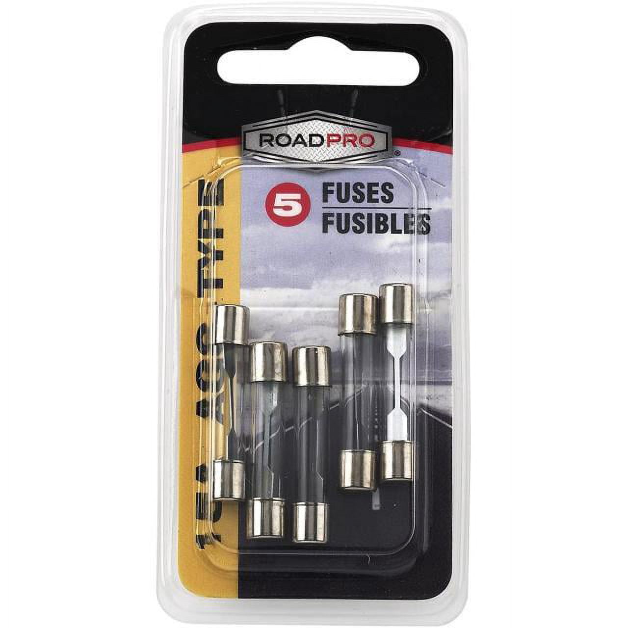 RoadPro RPAGC15 AGC Glass Tube Fuse 5 Pack 15-Amp Spare Automotive ...