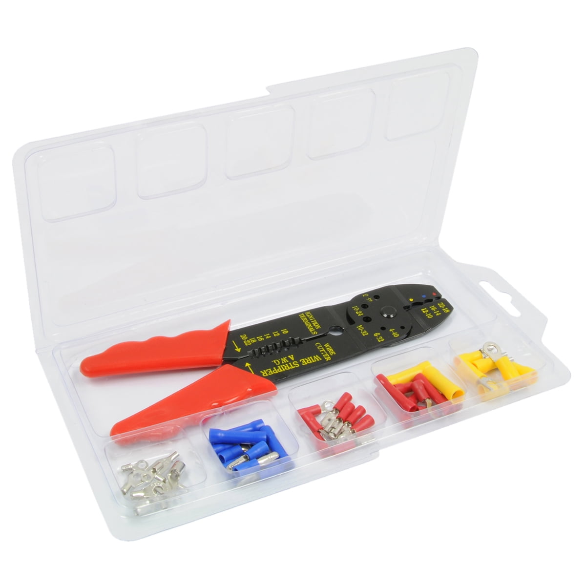 RoadPro RPTK2 44-Piece Wire Terminal Kit with Wire Cutting/Crimping ...