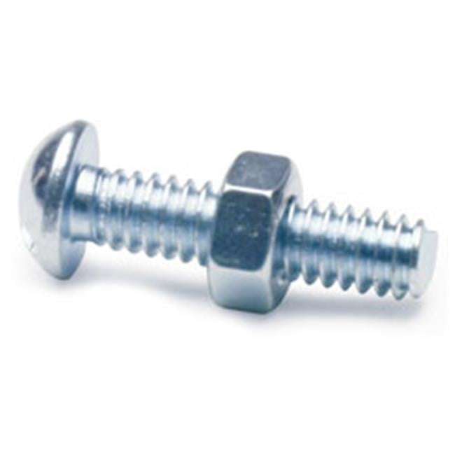 RoadPro SST-90170 Five Steel 1/4" x 1" Rounded Slotted Head Bolts W ...