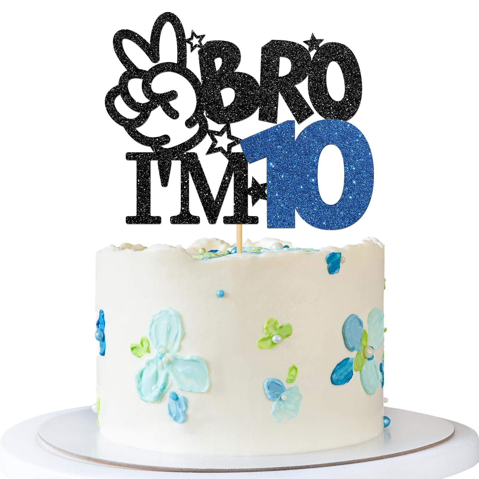 RoadSea Brother I'm 10 IFF17 Cake Topper - Boy 10th Birthday Cake ...