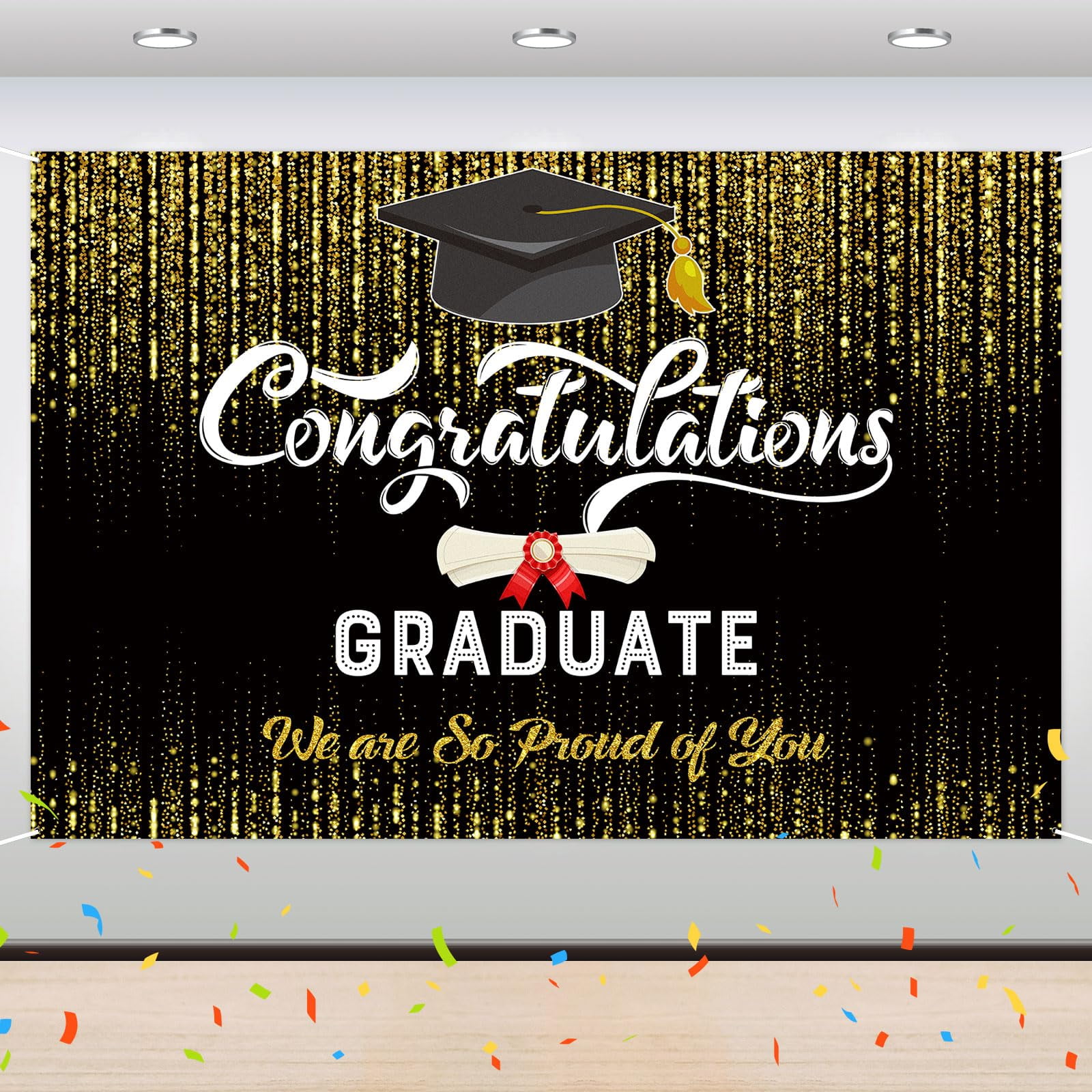 RoadSea Congratulations Graduate Backdrop Banner - We are So Proud of ...
