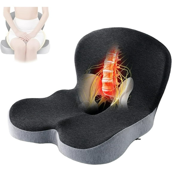 Memory Foam Seat Cushion for Office Chair & Car | Coccyx & Tailbone ...