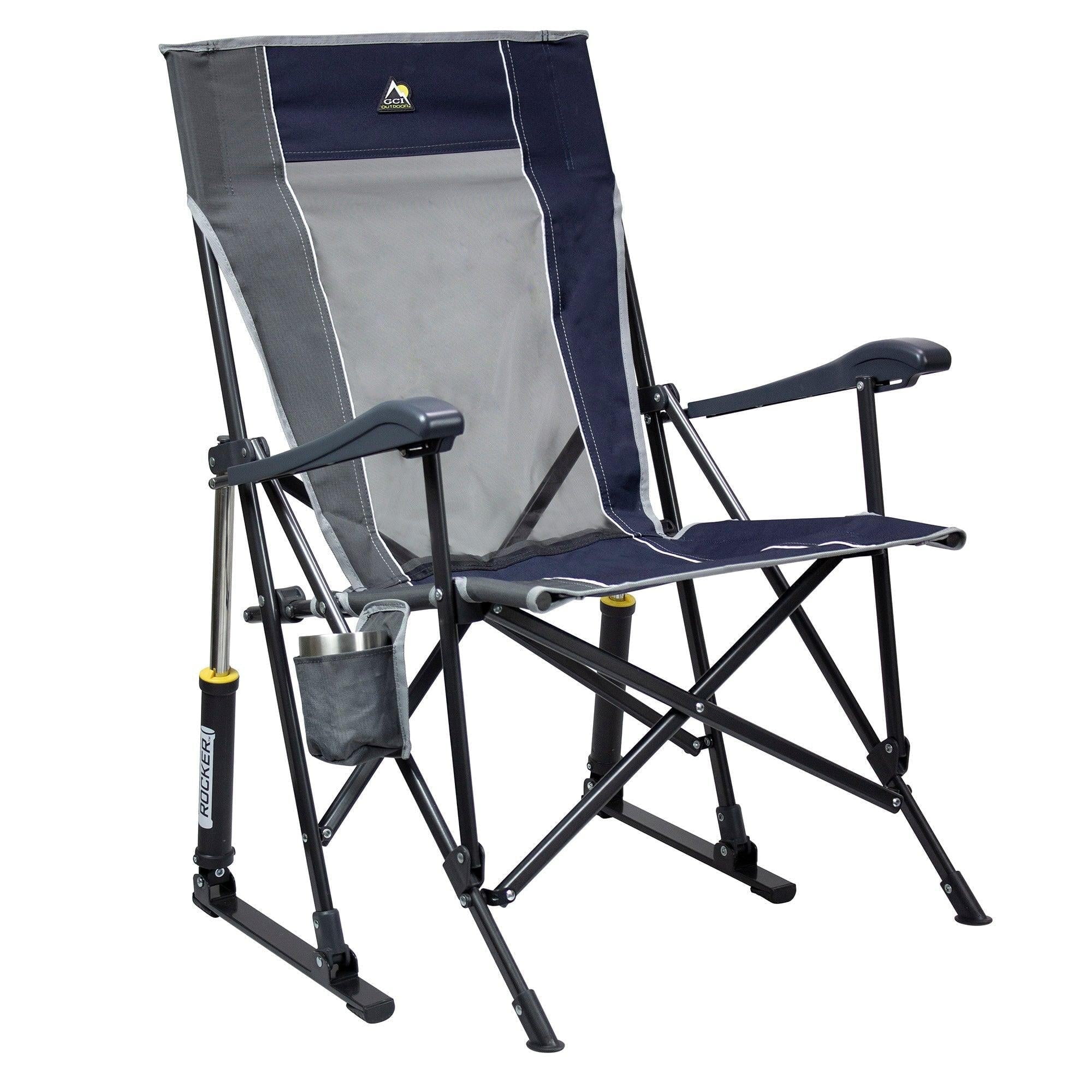GCI Outdoor RoadTrip Rocker Foldable Rocking Camp Chair, Indigo ...