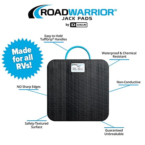 RoadWarrior Heavy Duty RV Jack Pad - Lightweight, Stackable, Waterproof ...