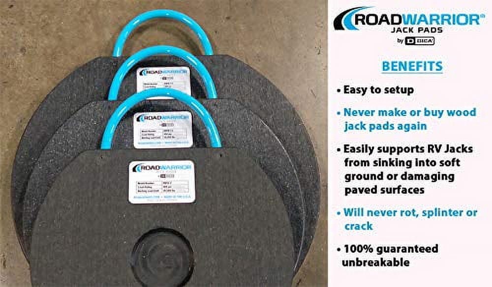 RoadWarrior Heavy Duty RV Jack Pad - Lightweight, Stackable, Waterproof ...