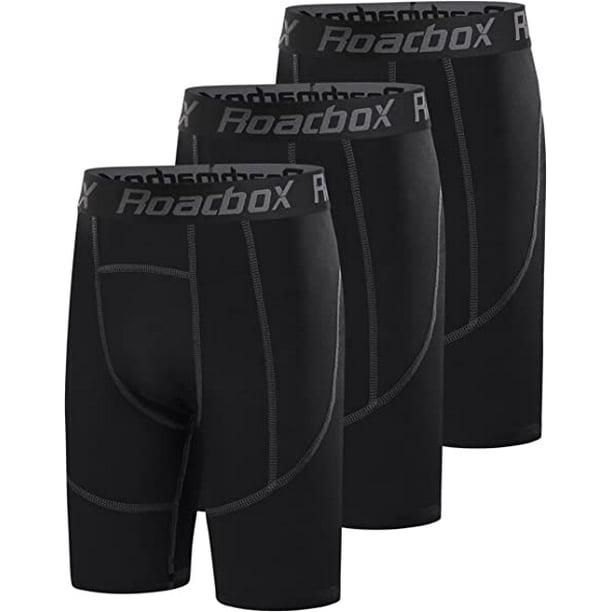 Roadbox 3 Pack Compression Shorts For Young Men Cool Dry Athletic