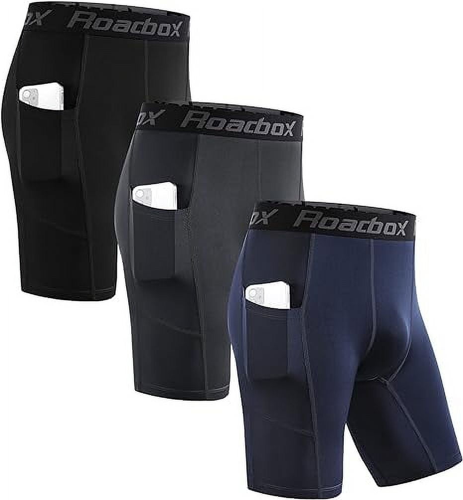 Roadbox Compression Shorts for Men, Athletic Running Spandex ...