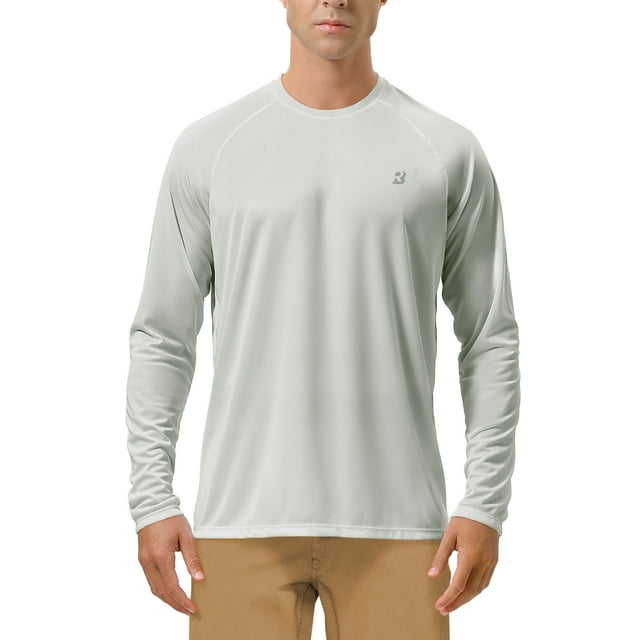 Roadbox Mens UPF 50+ UV Sun Protection Shirts Outdoor Long Sleeve SPF Rash Guard for Fishing ...