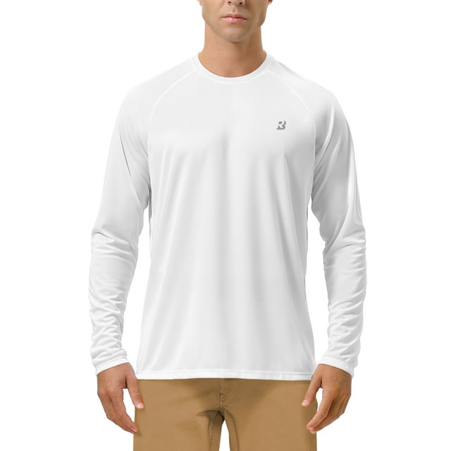 Roadbox Men's UPF 50+ Long Sleeve Shirt, UV Protection, Moisture ...