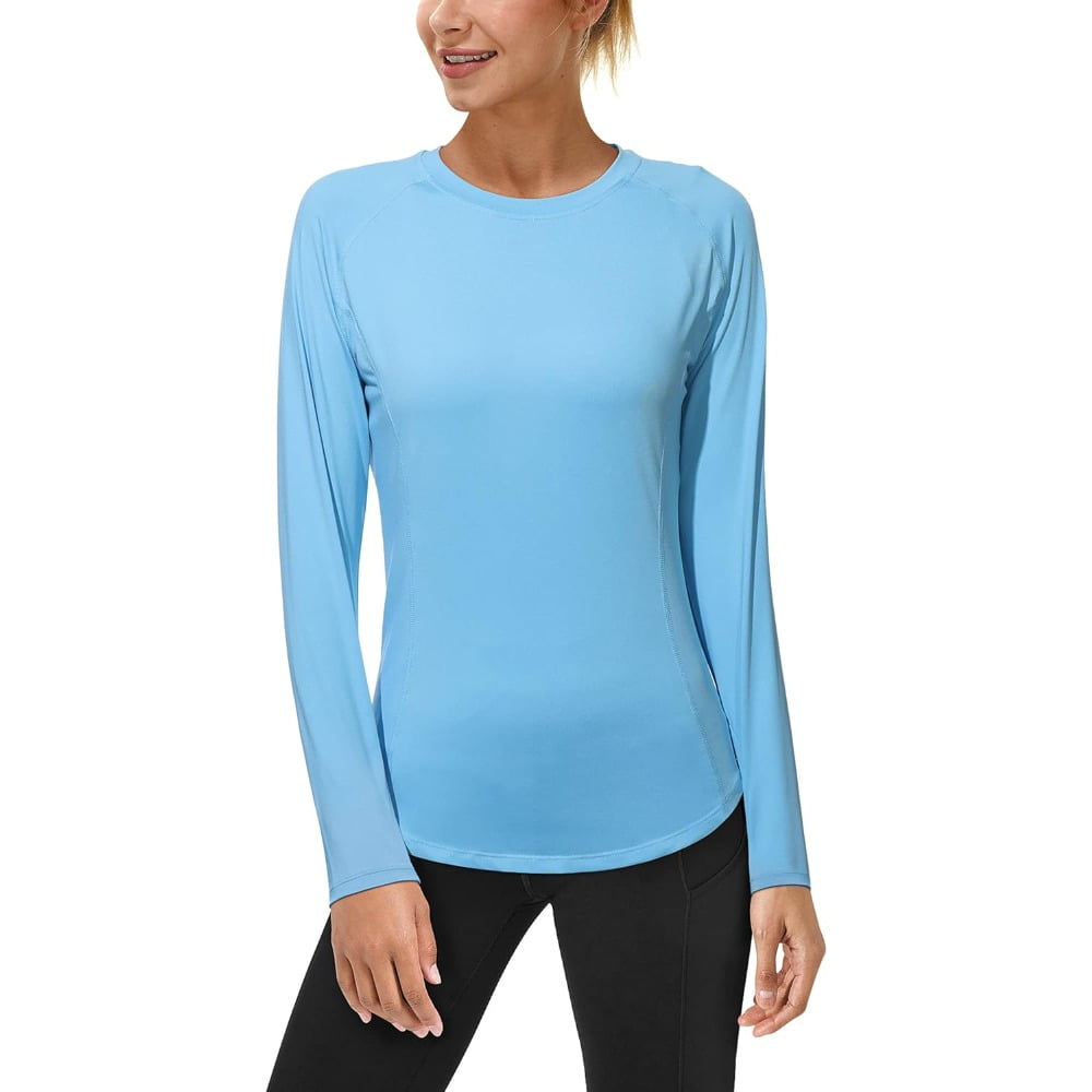 Roadbox Women's Long Sleeve UV Sun Shirts UPF 50+ Workout Swim Rash Guard Tops - Walmart.com