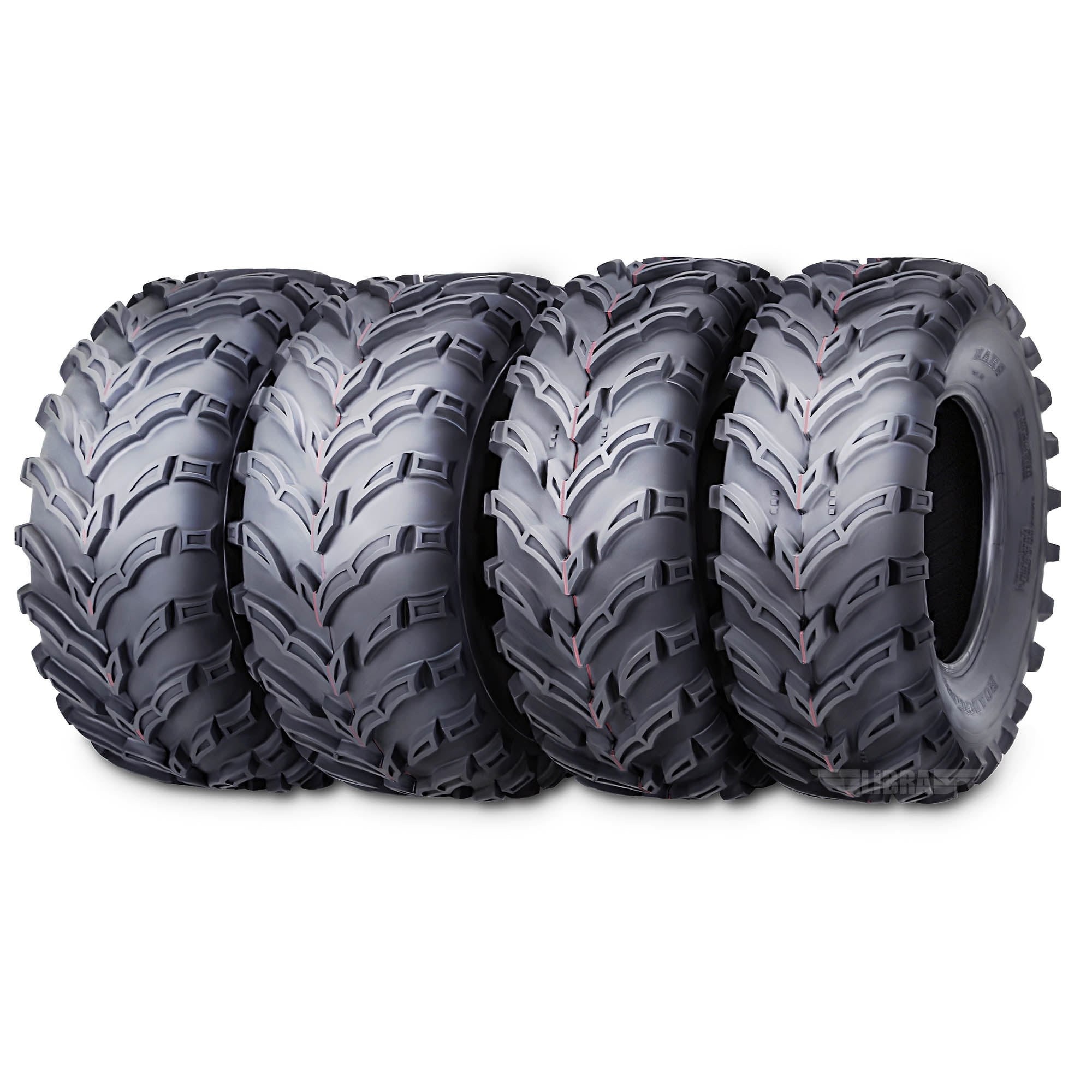 Roadguider ATV/UTV Tires Set 4, 25x8-12 Front & 25x10-12 Rear, 6PR ...