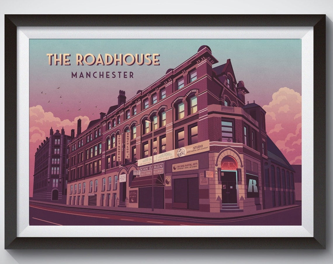 The Roadhouse Manchester Poster, Manchester Music Venue Print, Elbow ...
