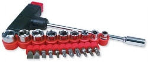 Roadpro 21pc T-Bar Screwdriver Bit & Socket Set - Walmart.com