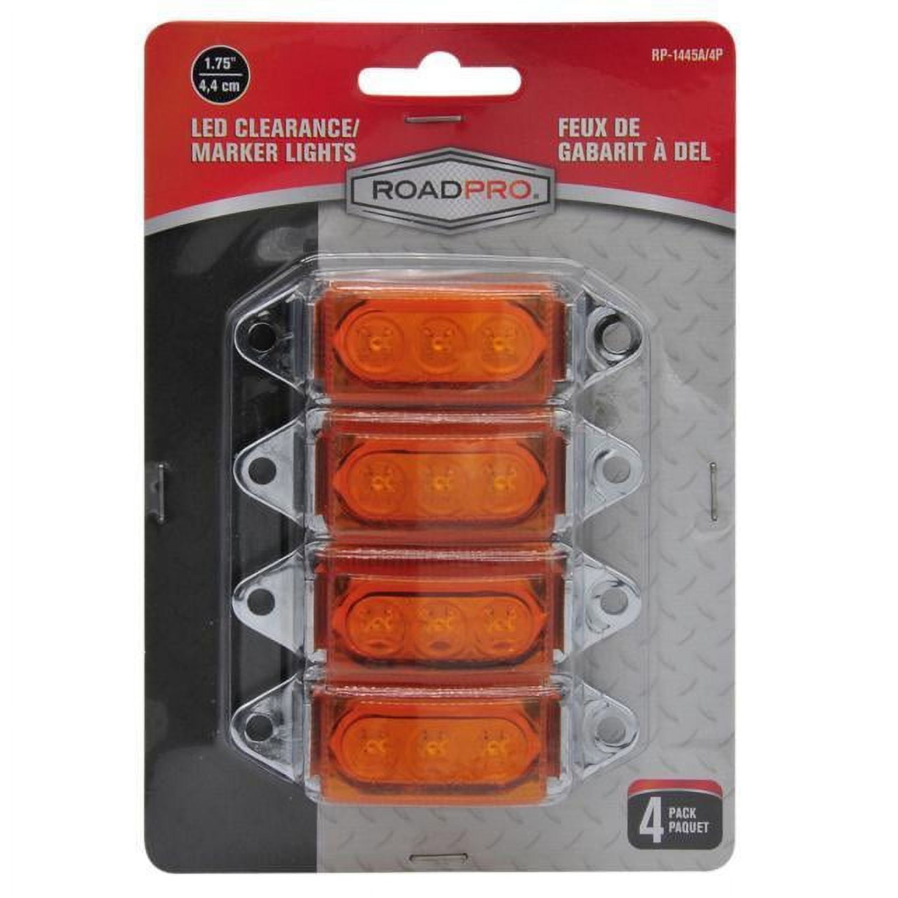 Roadpro RP-1445A-4P Low Profile Sealed LED Mkr Lt - Amber - Walmart.com