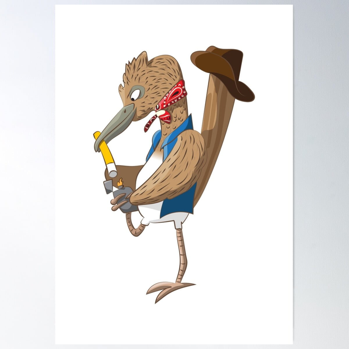 Roadrunner Cowboy Poster Wall Art, Modern Wall Decor For Living Room ...