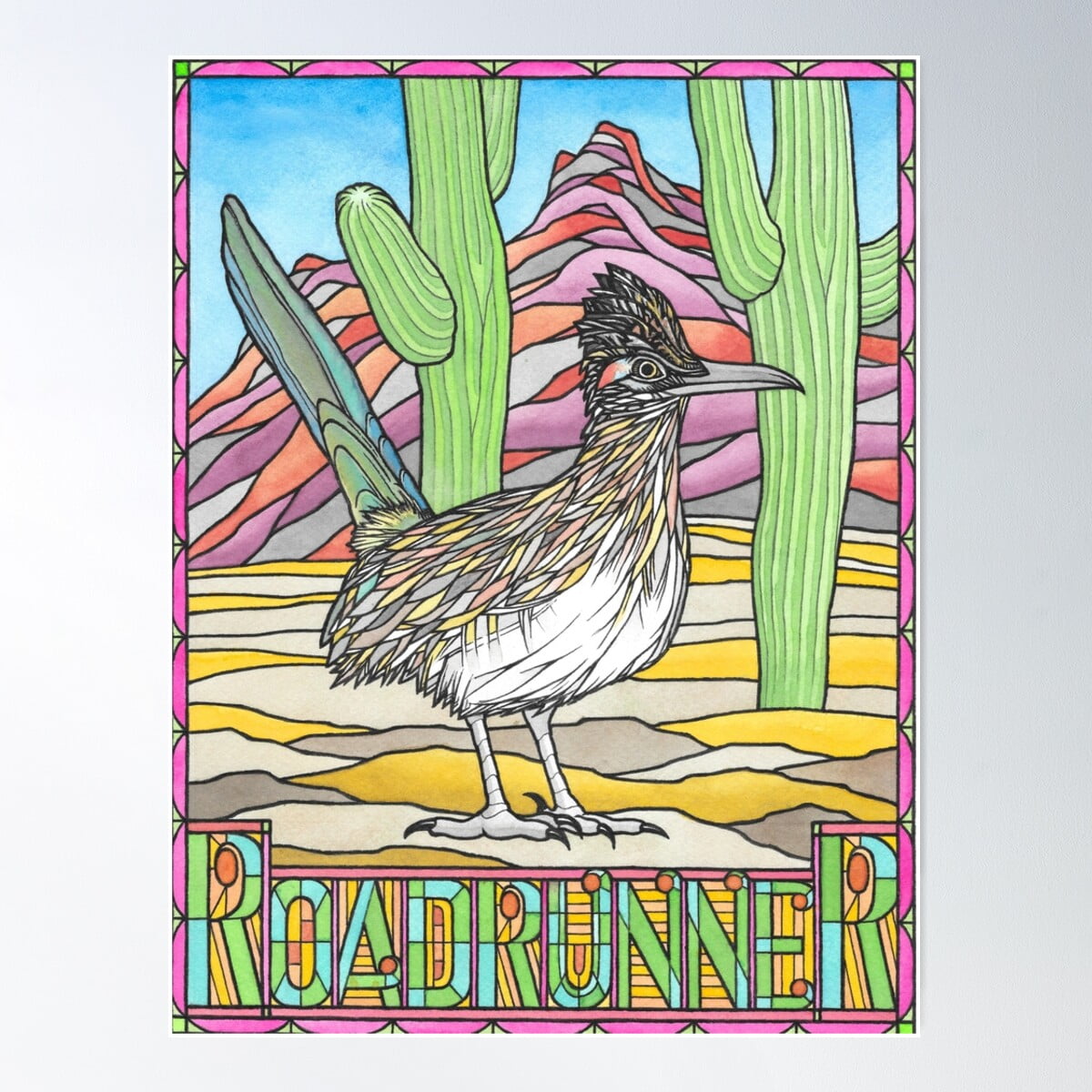 Roadrunner Poster Wall Art, Modern Wall Decor For Living Room Bedroom ...