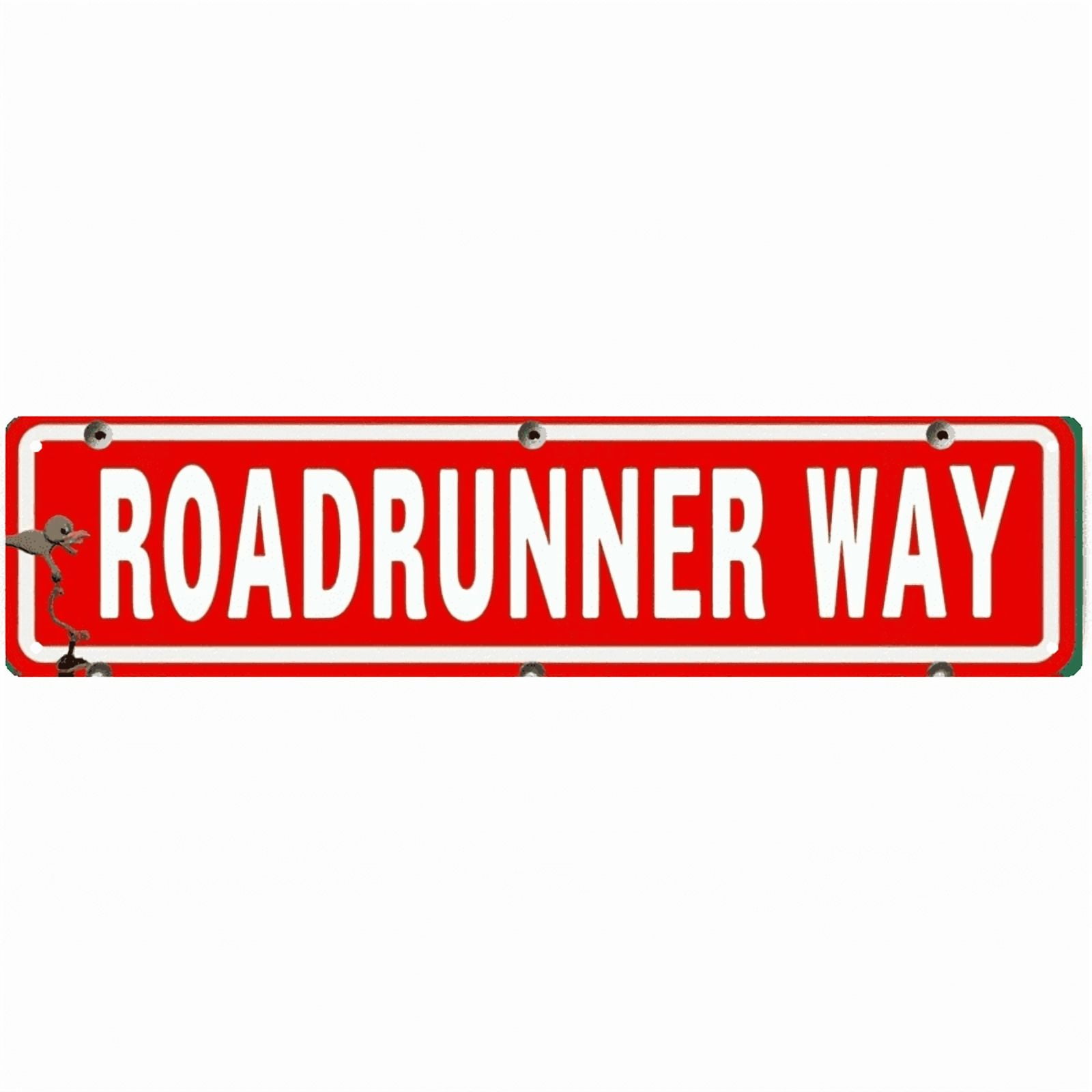 Roadrunner Way Tin Sign - 16x4 Inches Wildlife Decor for Wall, Ideal ...